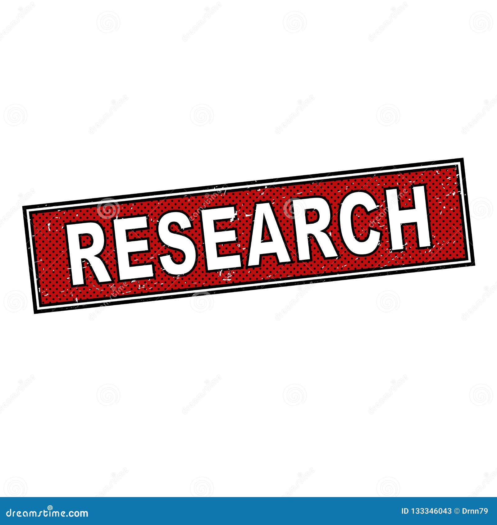 Red Research Rubber Web Stamp Pop Art Stock Vector - Illustration of ...