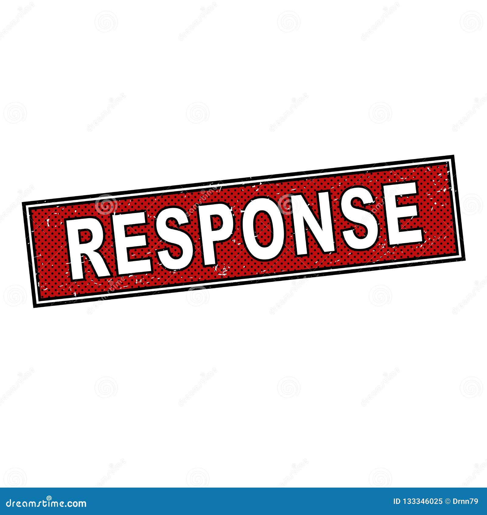 Red Response Rubber Web Stamp Pop Art Stock Vector - Illustration of ...