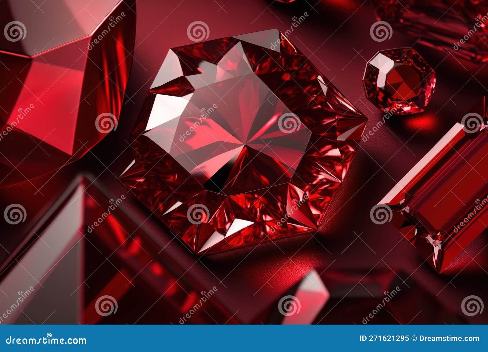 Red Ruby Gemstone Close Up Top View. Precious Stone Concept Stock ...