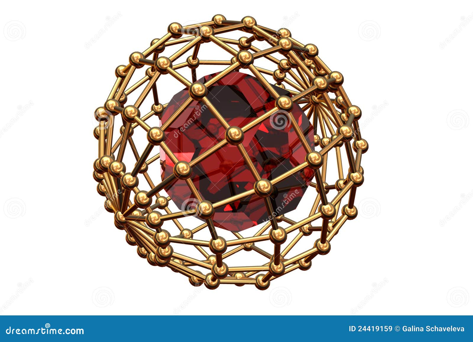Red Ruby Inwardly of the Lattice Stock Illustration - Illustration of ...