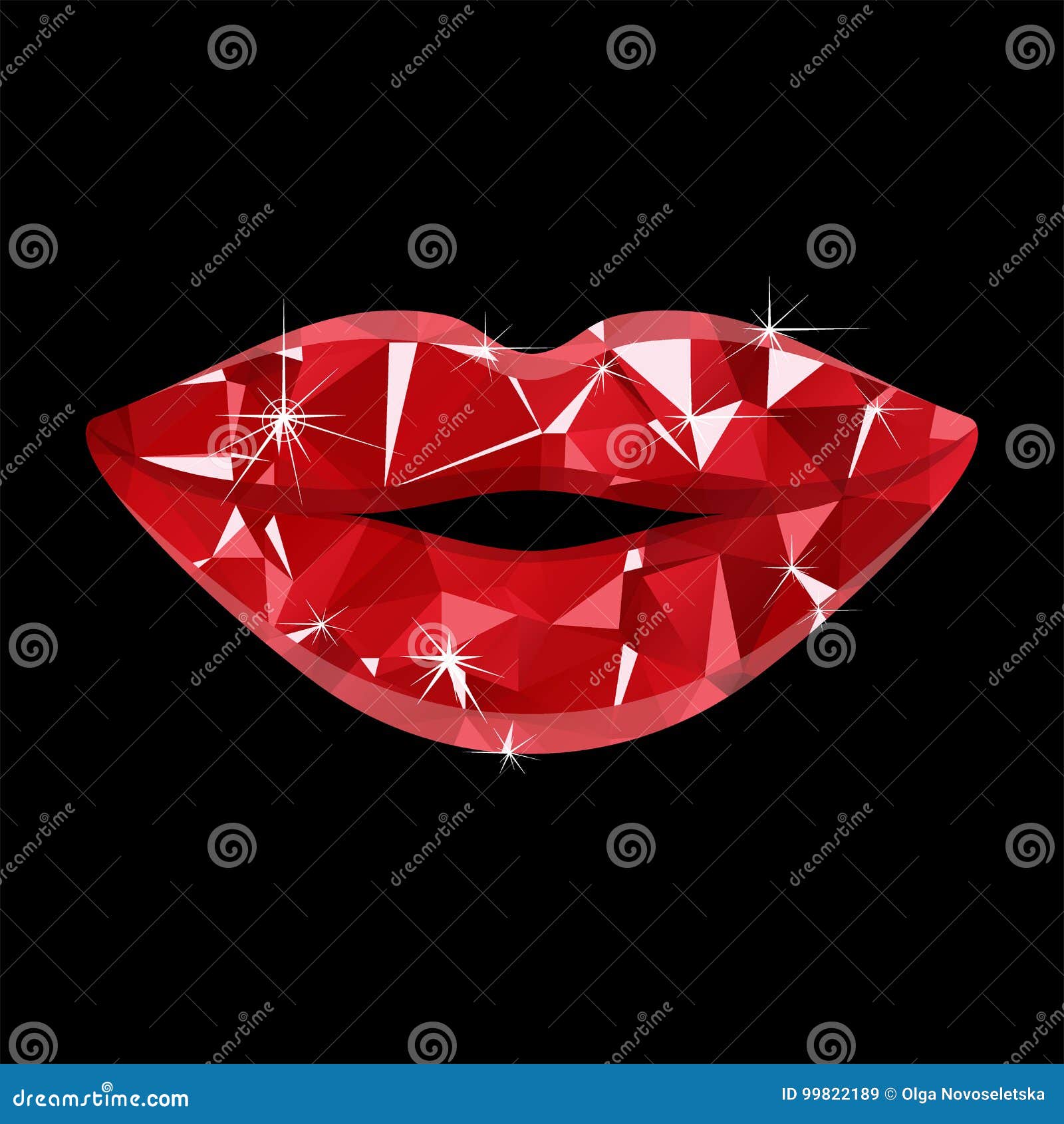 Red ruby lips stock vector. Illustration of light, beauty - 99822189