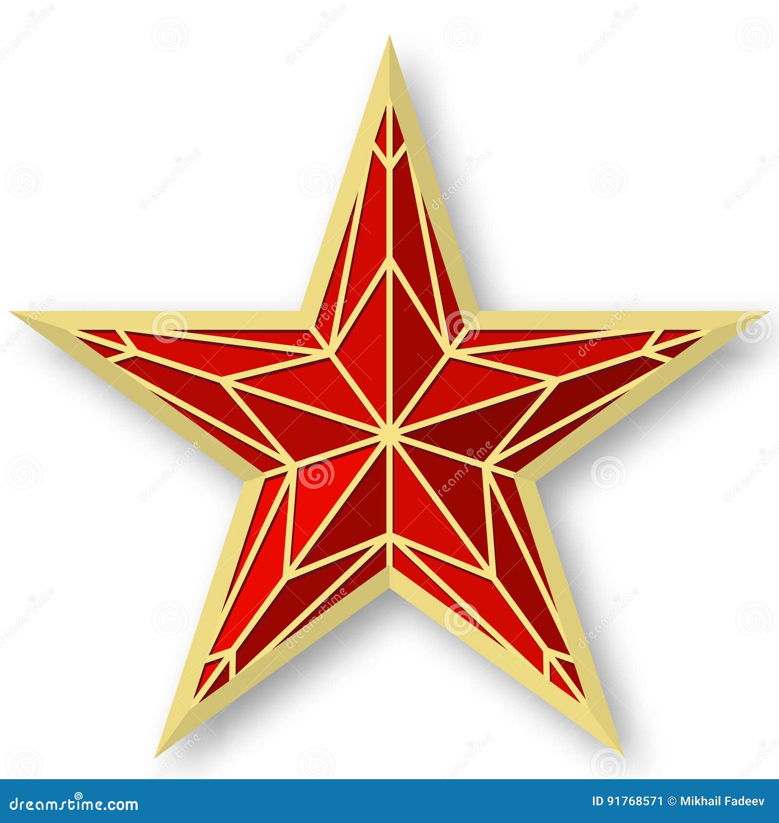 Red Ruby Star As On The Kremlin.Vector Illustration On White Background ...