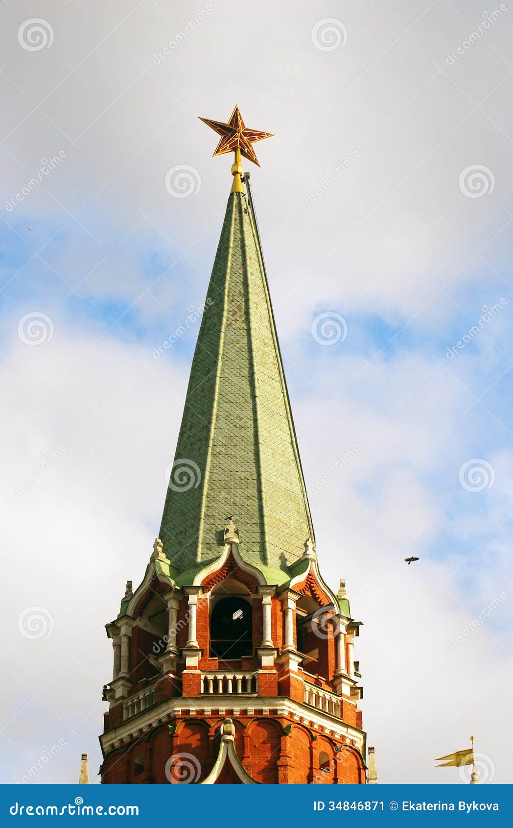 Red Ruby Star. Moscow Kremlin Tower Stock Image - Image of landmark ...