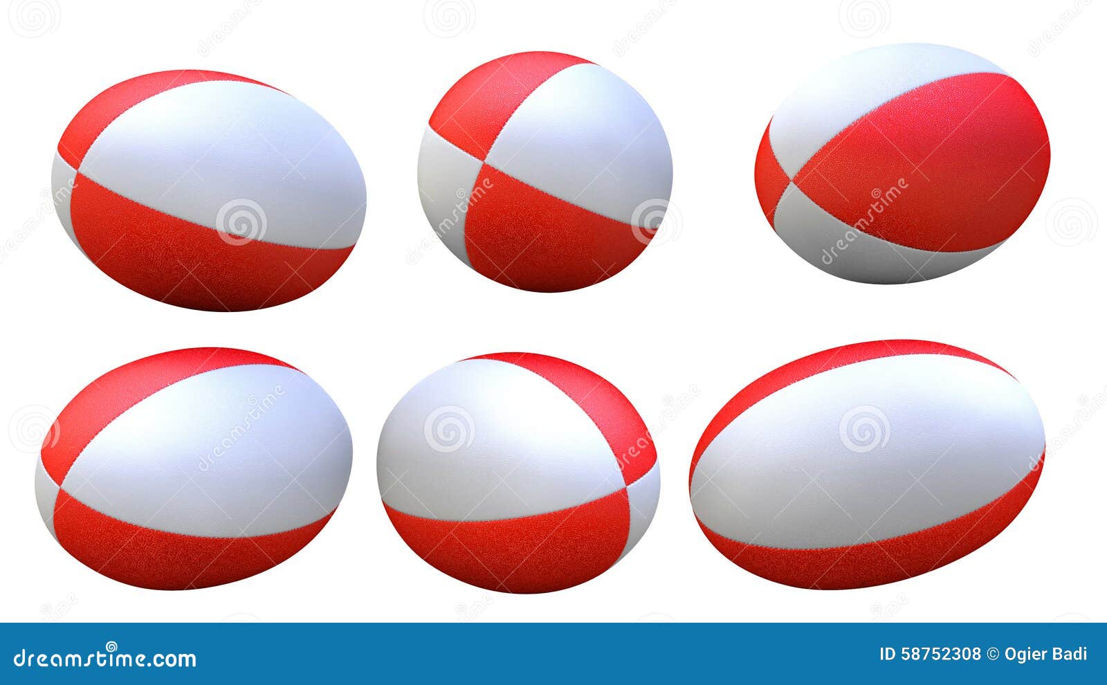Red rugby ball X6 stock illustration. Illustration of ball - 58752308
