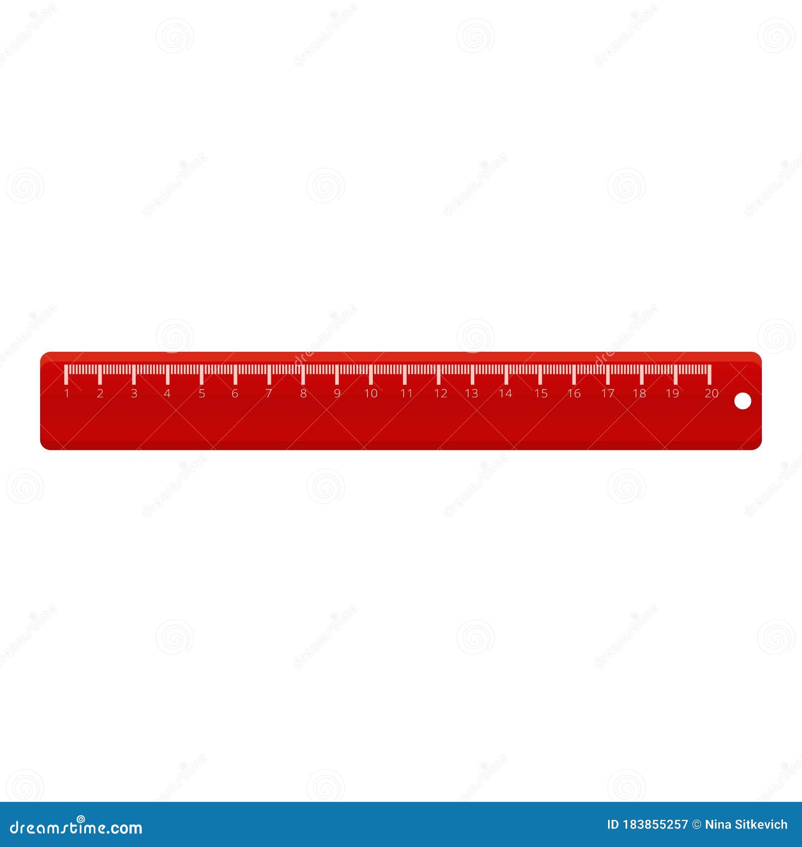 Red Ruler Icon, Cartoon Style Stock Vector - Illustration of gauge ...