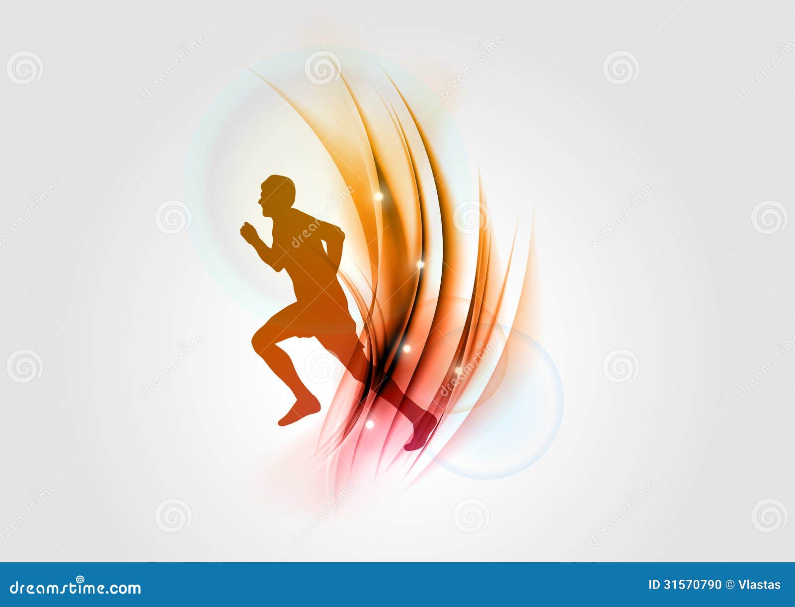 Red runner stock vector. Illustration of abstract, shape - 31570790