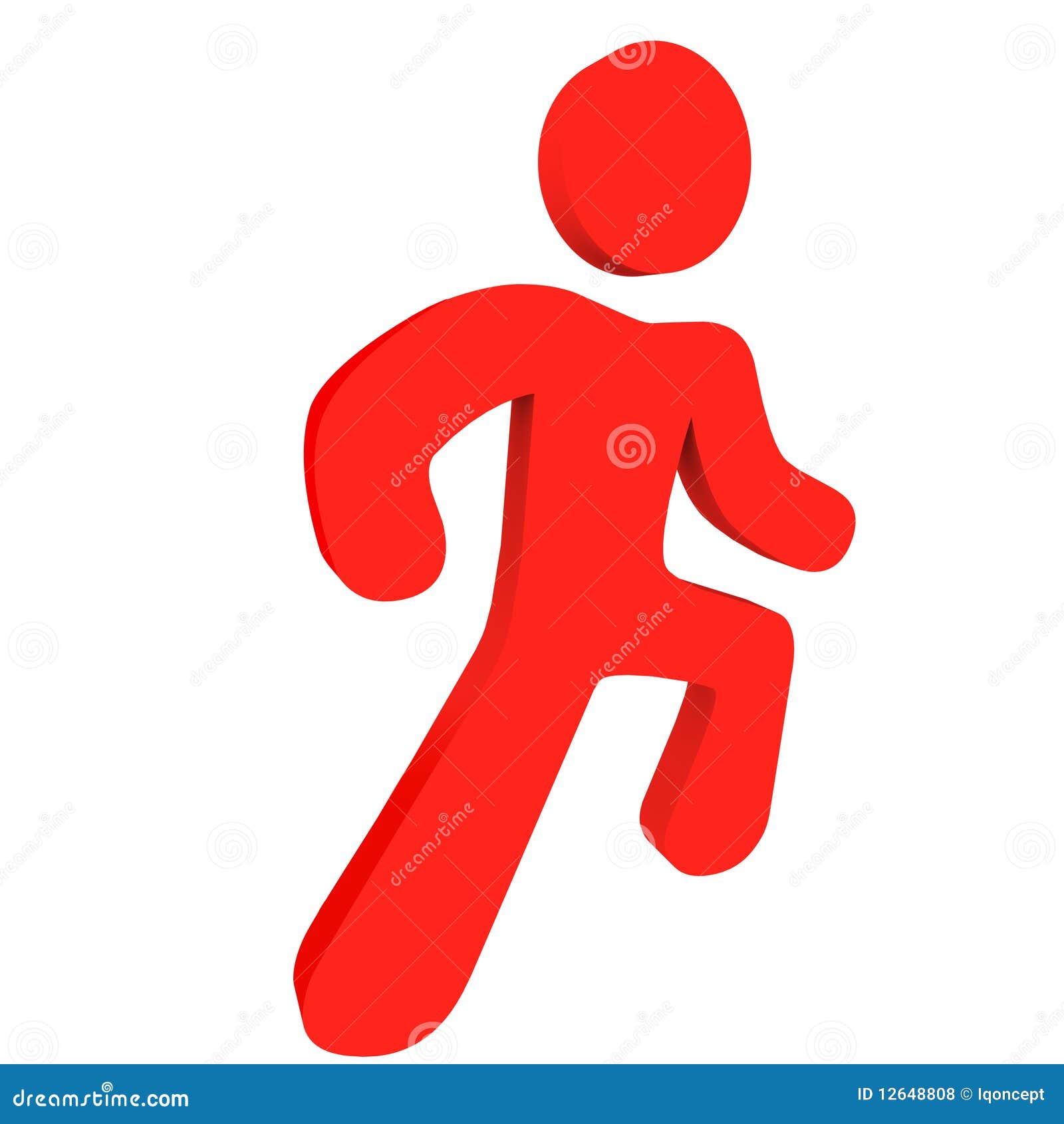 Red Running Person stock illustration. Illustration of runner - 12648808