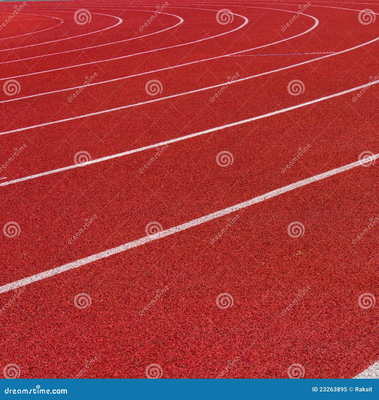 Red Running Track stock image. Image of curve, sport - 23263895