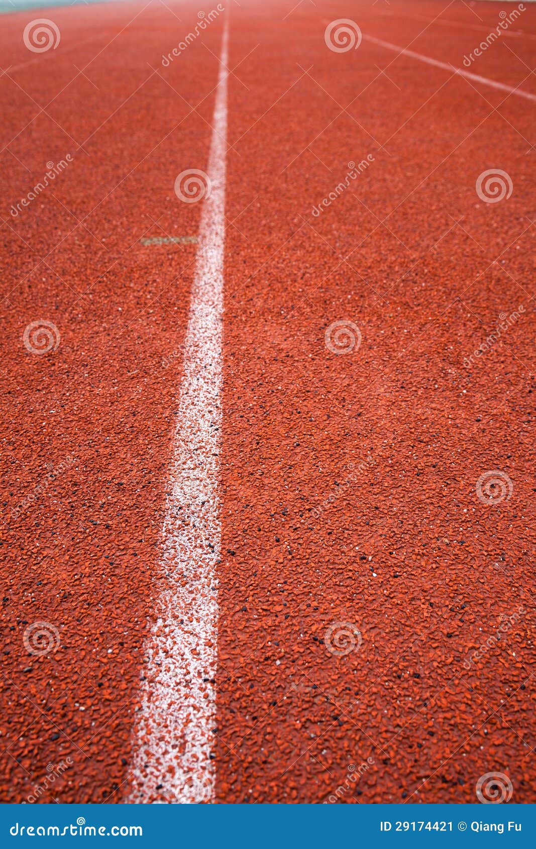 Red running track stock image. Image of compete, outdoor - 29174421