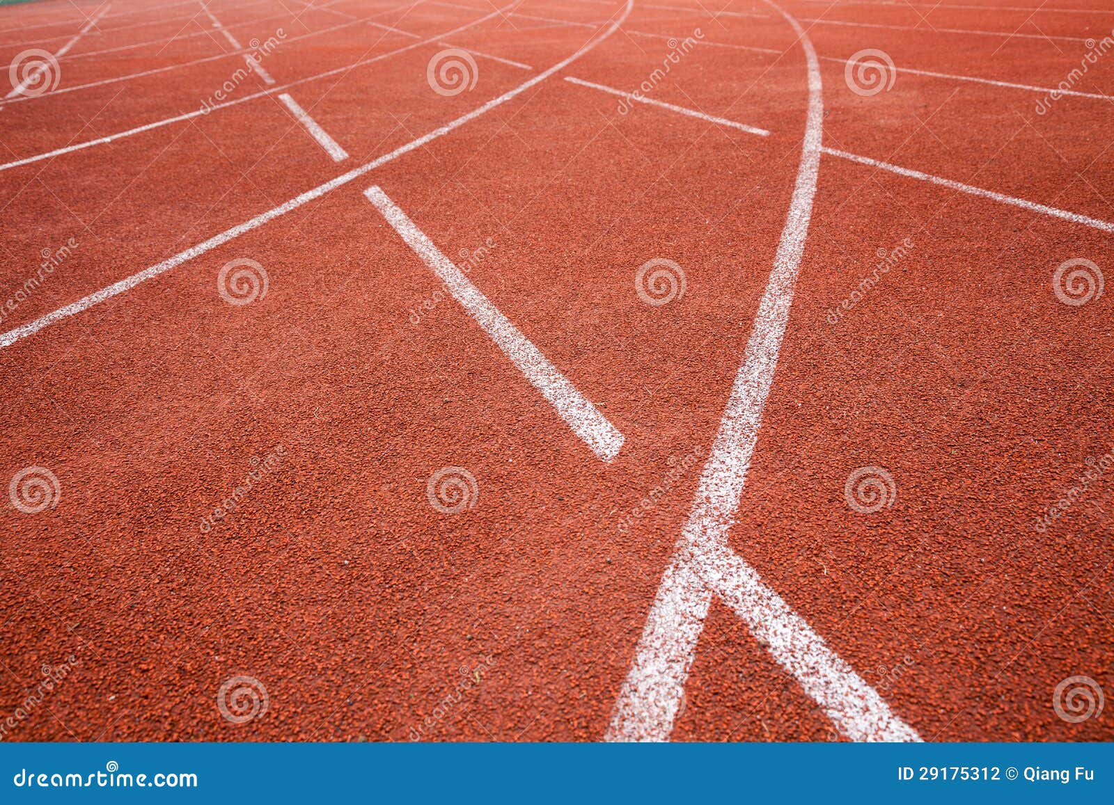 Red running track stock photo. Image of line, field, race - 29175312