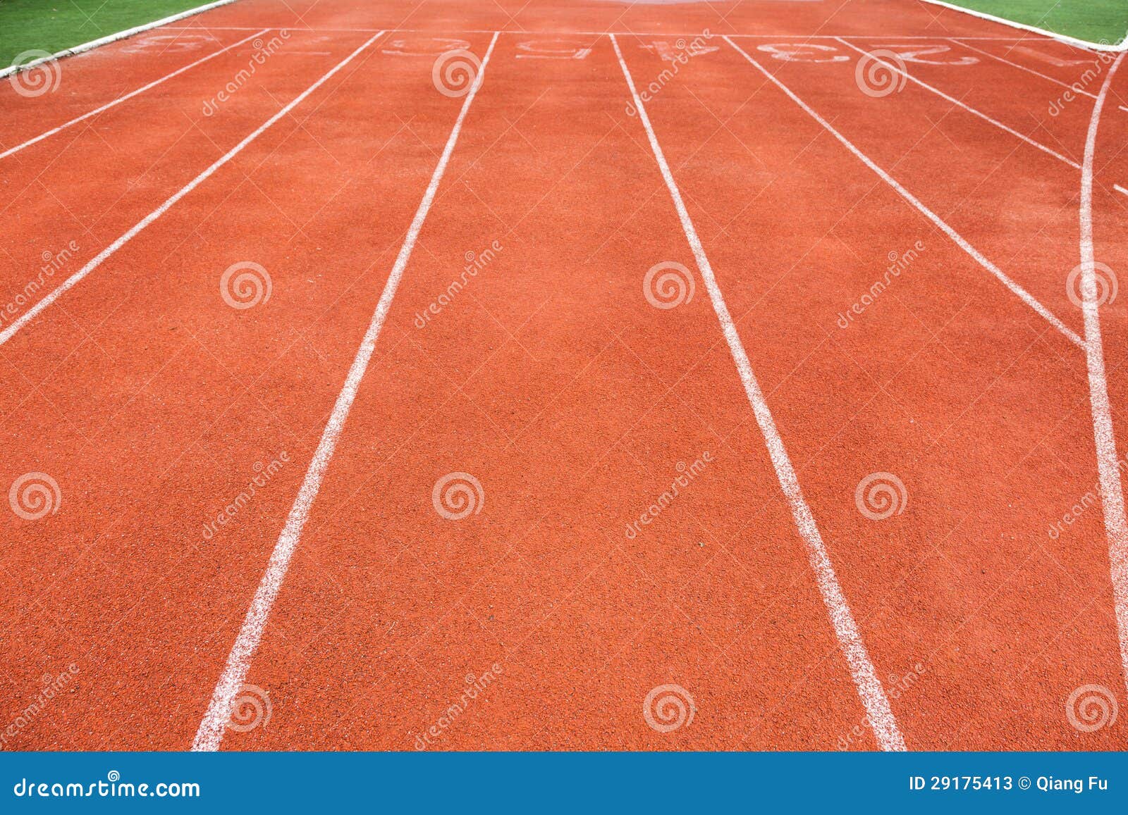 Red running track stock image. Image of fast, athletic - 29175413