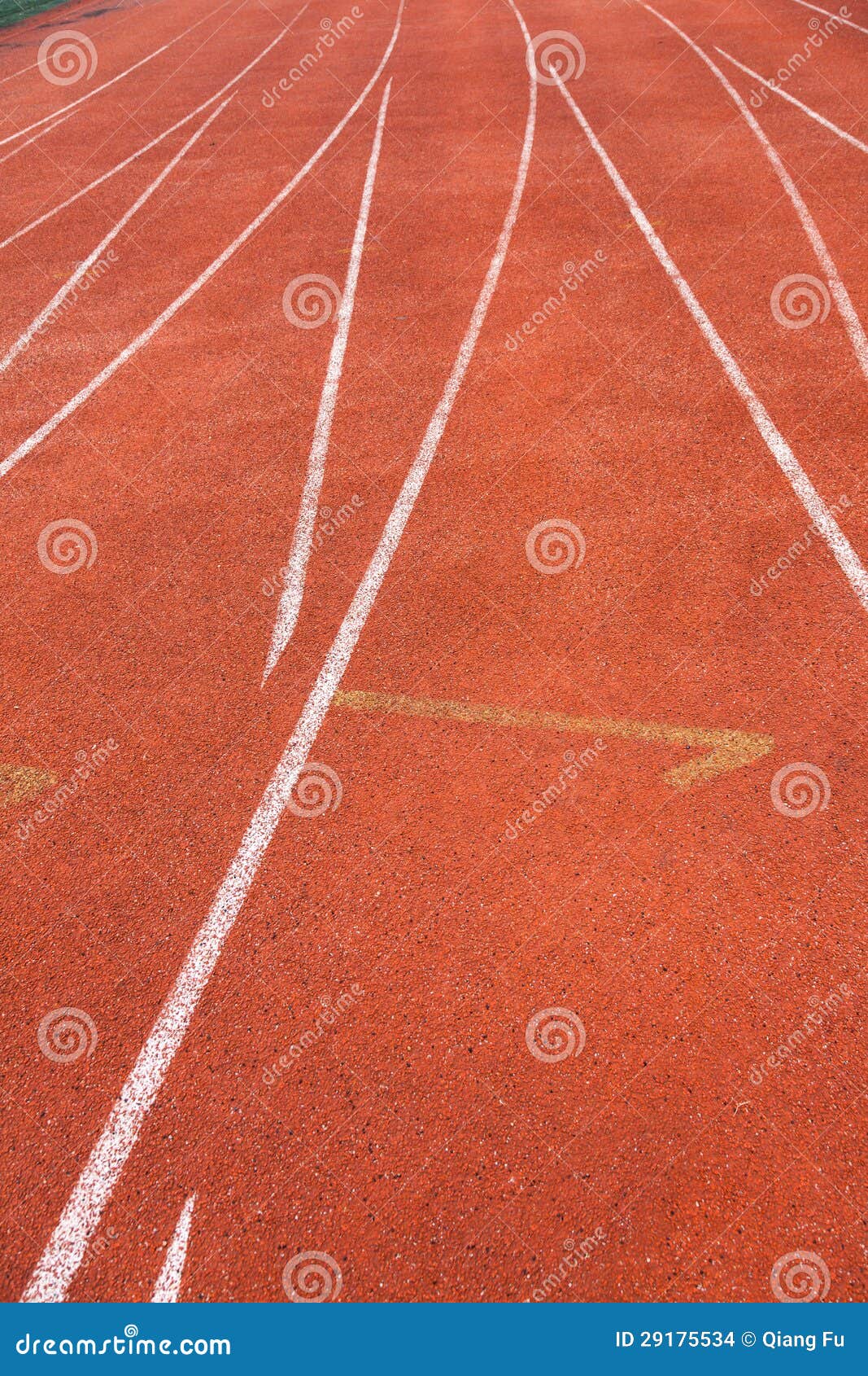 Red running track stock photo. Image of arena, paint - 29175534