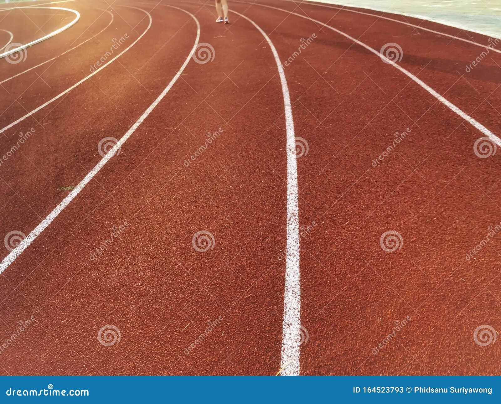 Red running track stock image. Image of arena, athlete - 164523793