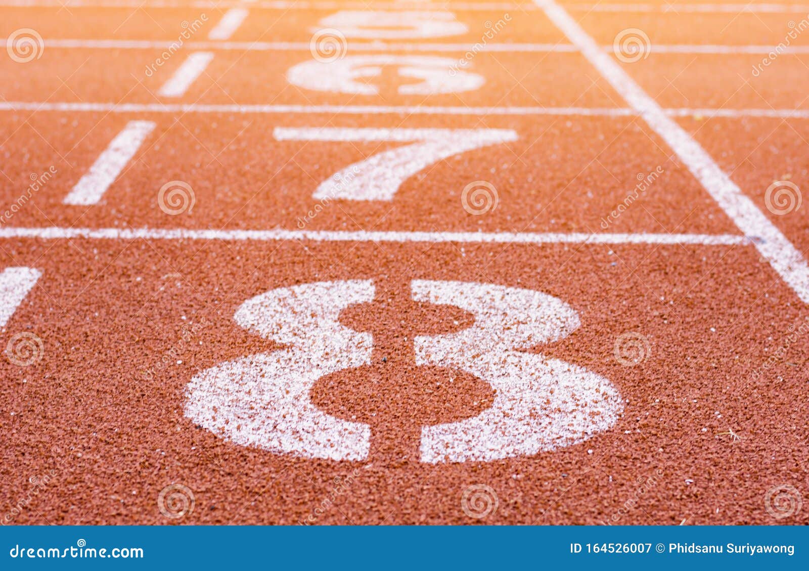Red running track stock image. Image of finish, competition - 164526007