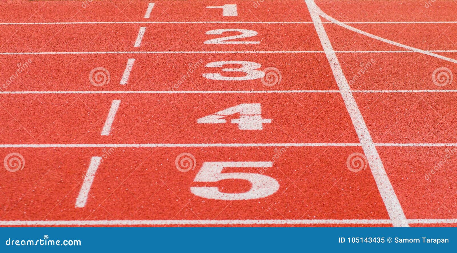 Red Running Track Number on Front Tracks Stock Image - Image of ...