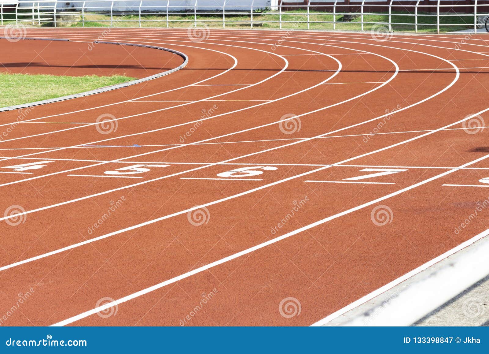 Red Running Track stock image. Image of running, curve - 133398847