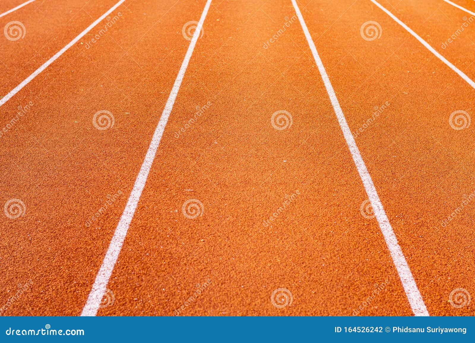 Red Running Track at Stadium Stock Photo - Image of compete, arena ...