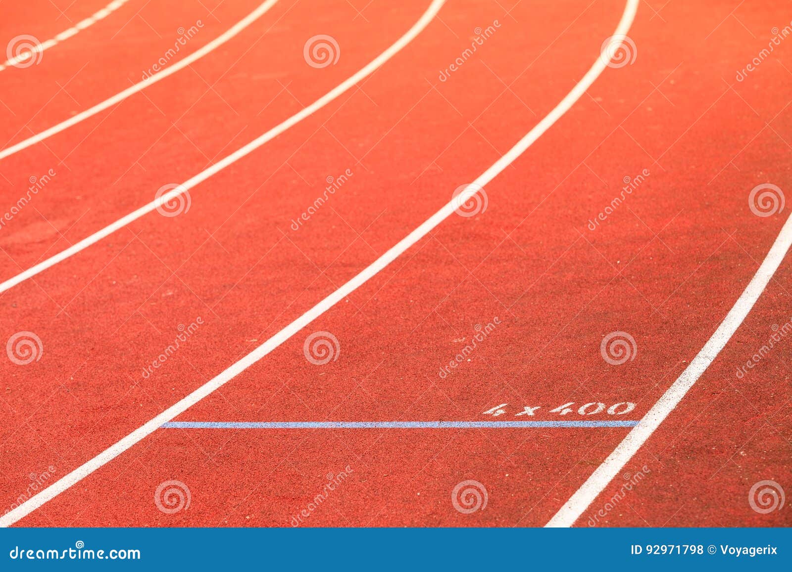 Red Running Track in Stadium. Stock Photo - Image of stadium, sport ...