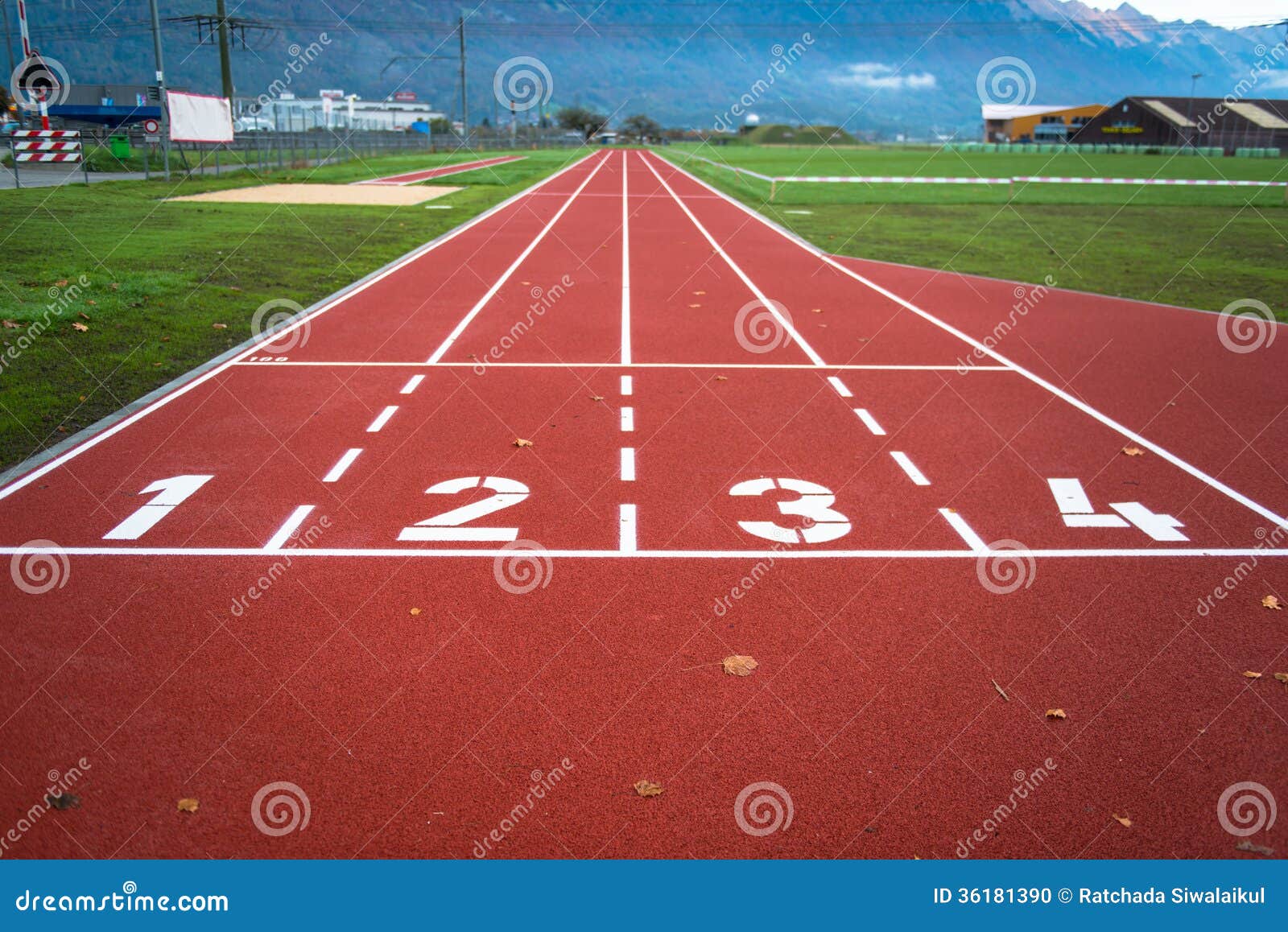 Red running track stock photo. Image of race, pattern - 36181390