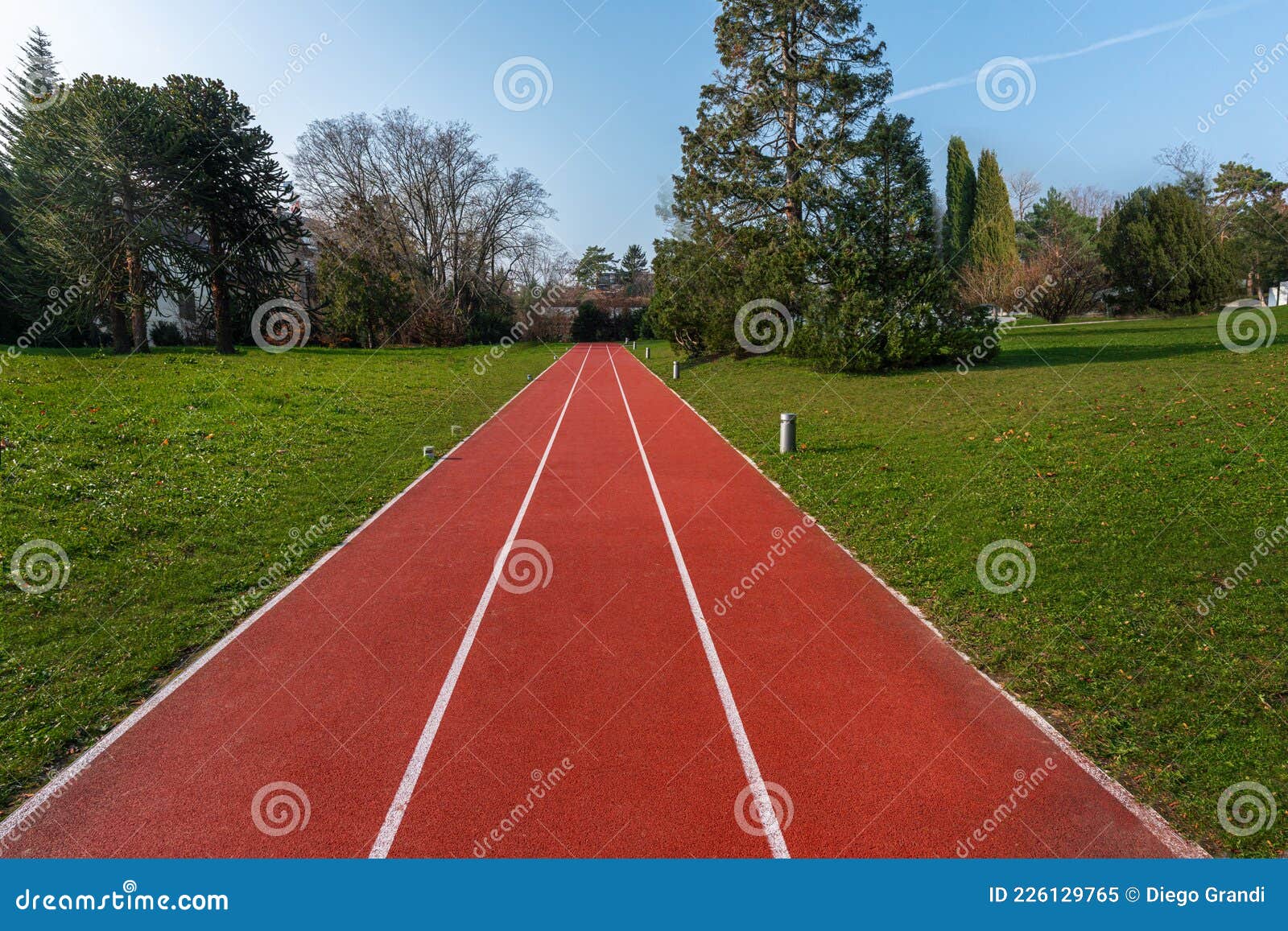 Red Running Track stock image. Image of competition - 226129765