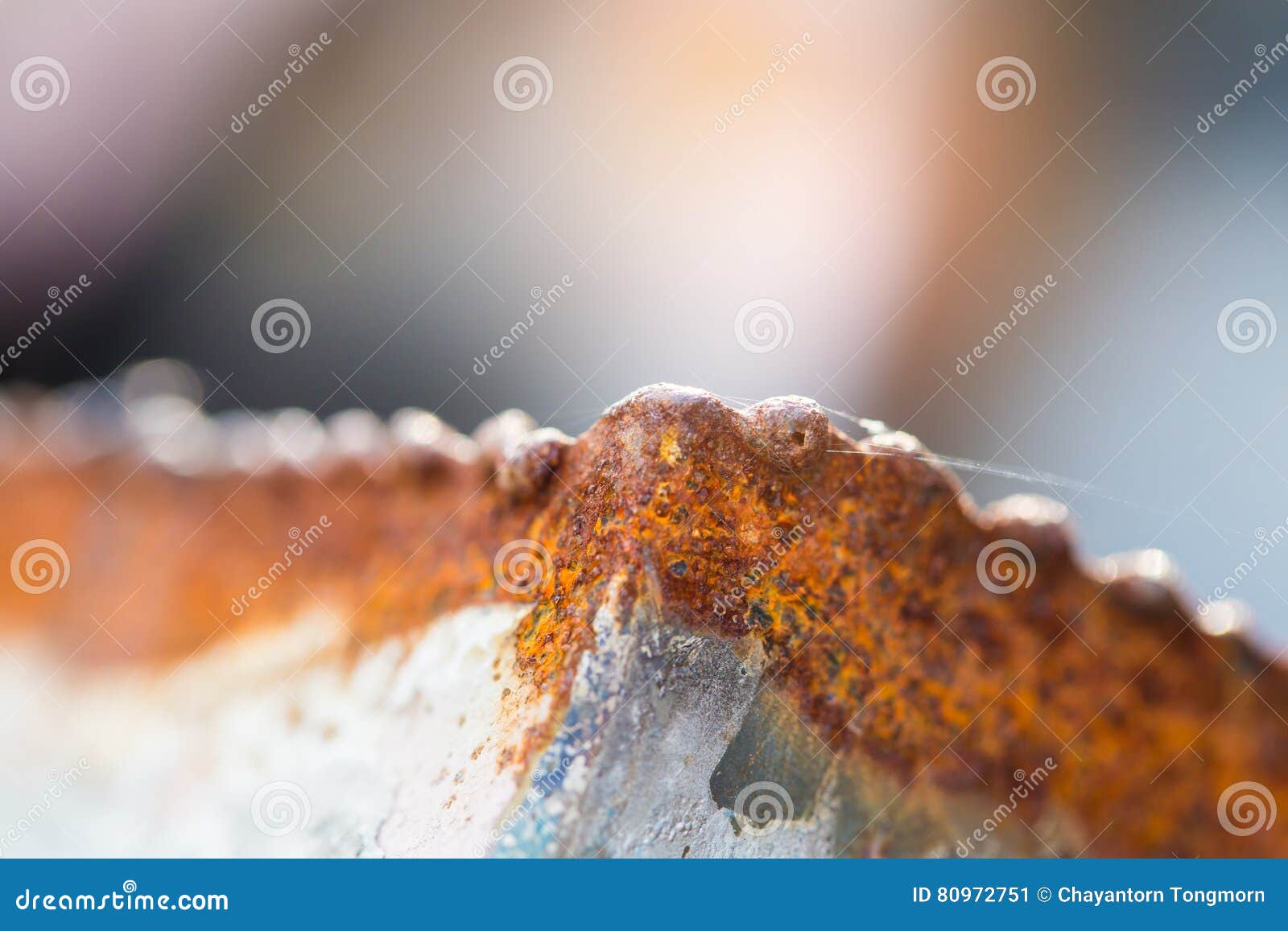 Red Rust on the Edges of the Cut Steel Stock Image - Image of ...