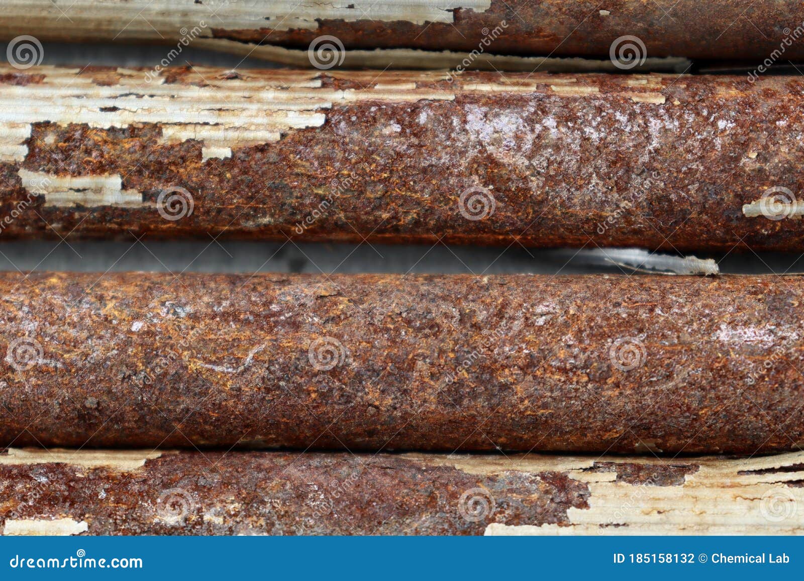 Red rust on the pipe stock photo. Image of rough, metal - 185158132