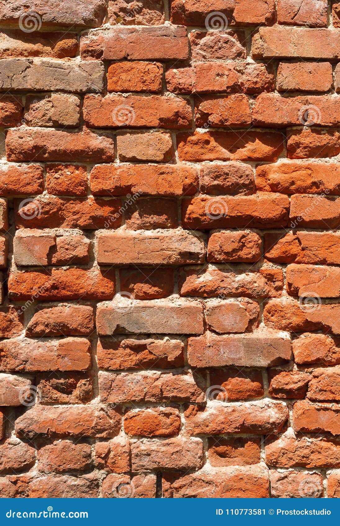Red Rustic Brick Wall Background Stock Image - Image of solid, material ...