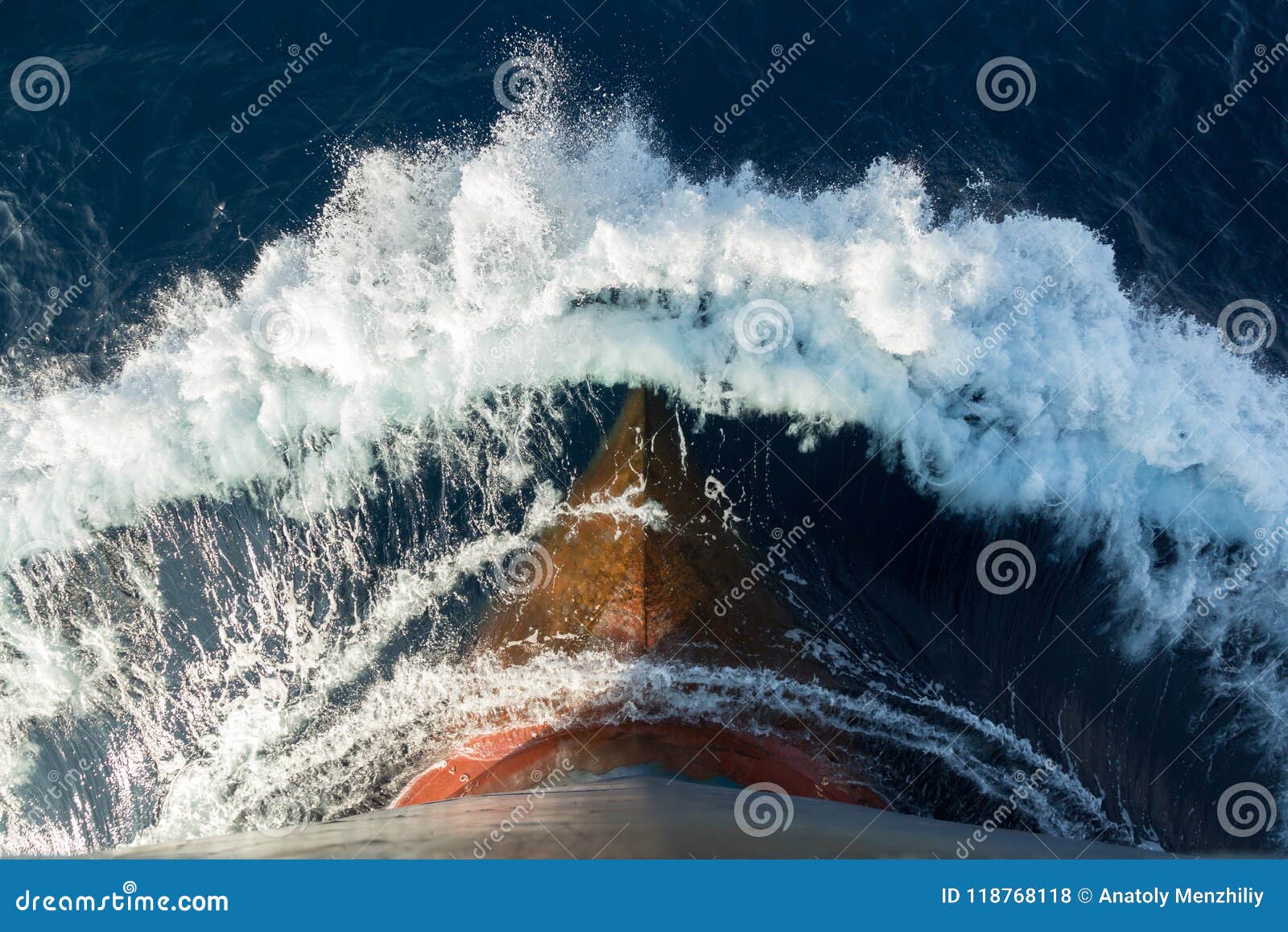 Red Rusty Bulb of a Tanker. Stock Photo - Image of forward, maritime ...