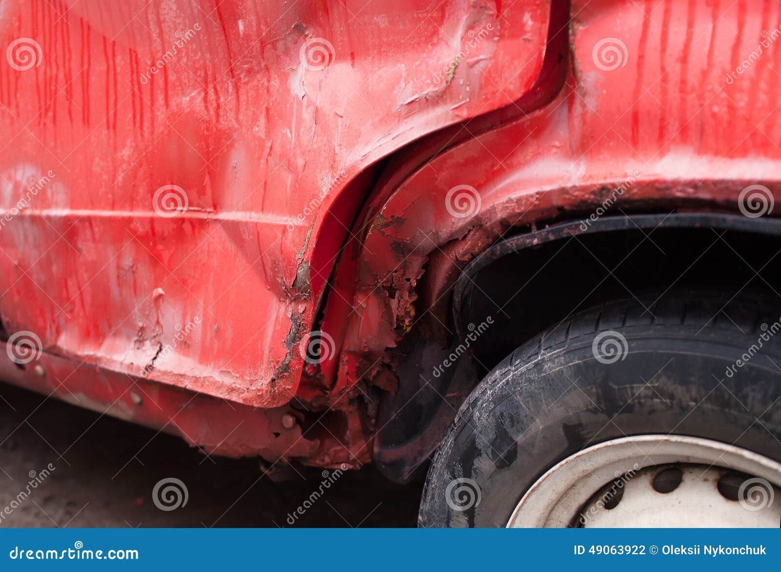 Red rusty car stock photo. Image of wheel, rusty, broken - 49063922