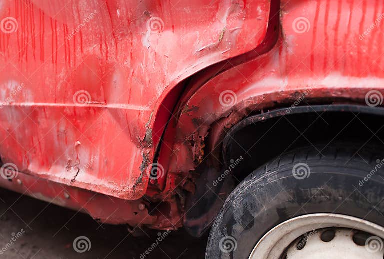 Red rusty car stock photo. Image of wheel, rusty, broken - 49063922