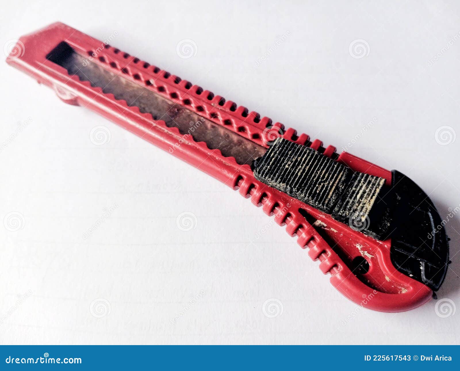 Red rusty cutter knife stock image. Image of pink, tool - 225617543
