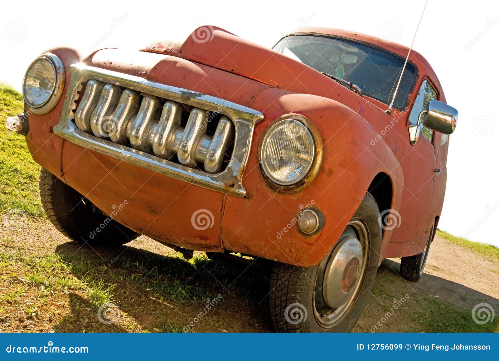 Red rusty vintage car stock image. Image of rusty, vehicle - 12756099
