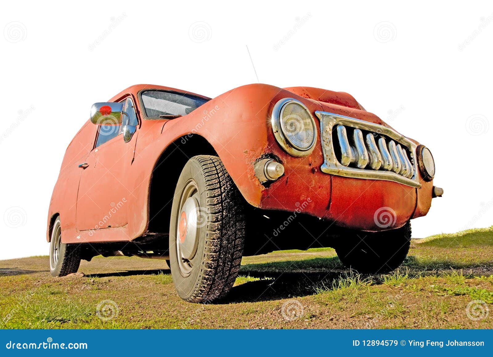 Red rusty vintage car stock image. Image of paint, wheel - 12894579