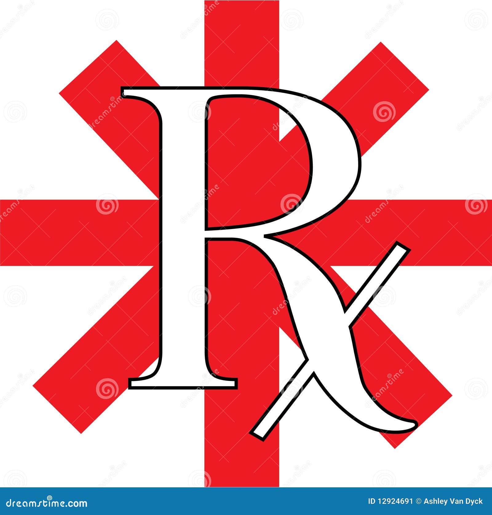 Red rx stock illustration. Illustration of treatment - 12924691