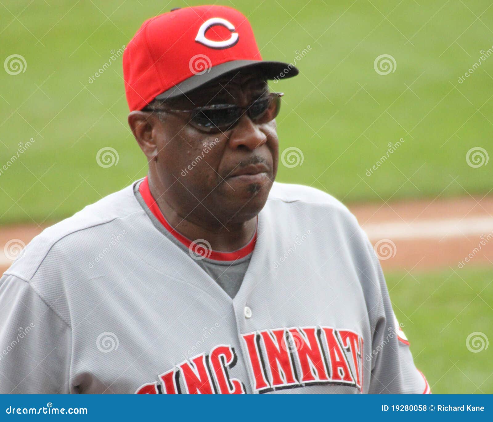 Red s Manager Dusty Baker editorial stock photo. Image of game - 19280058