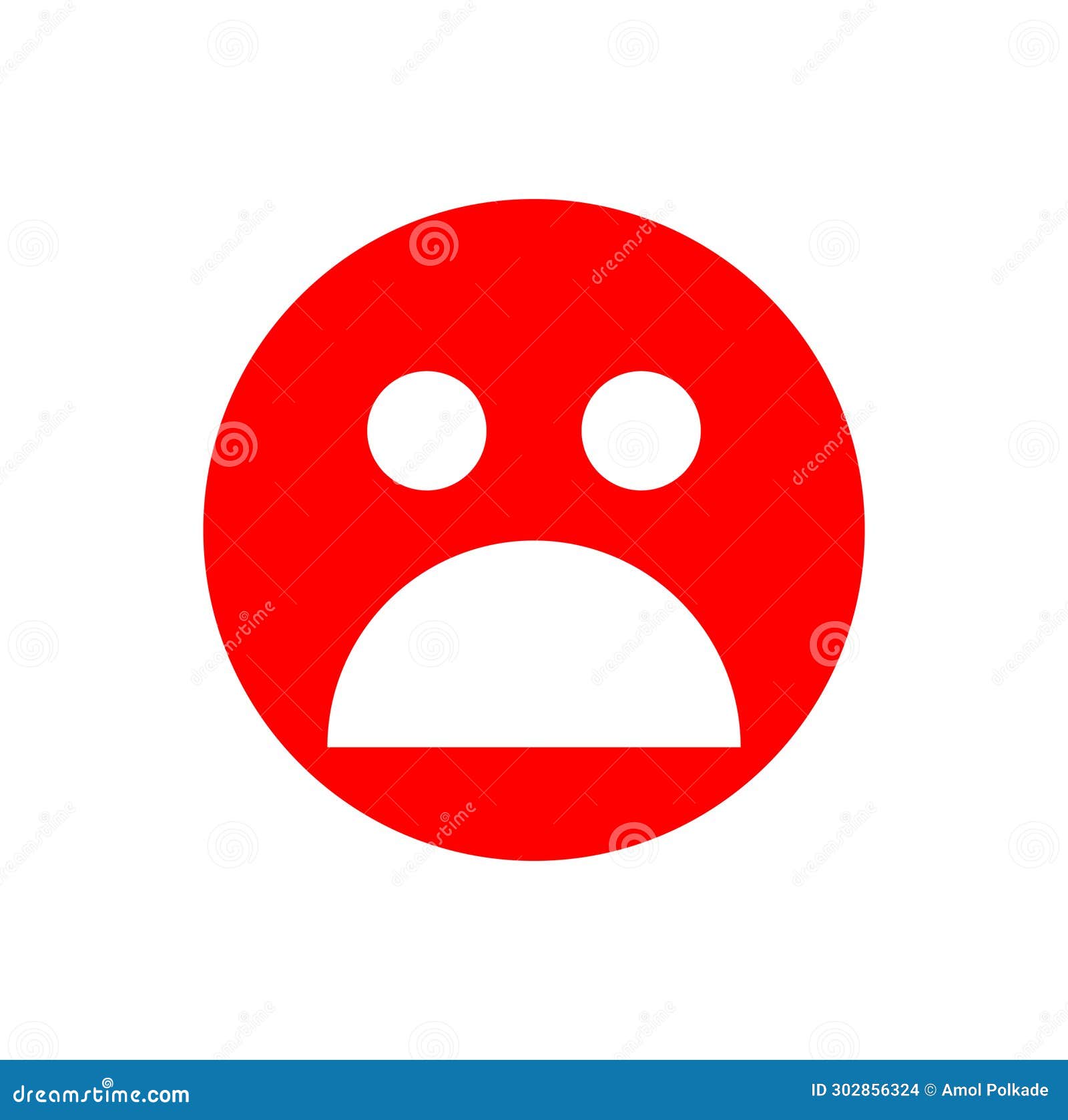 Red Sad Face Icon Illustration Stock Vector - Illustration of poll ...