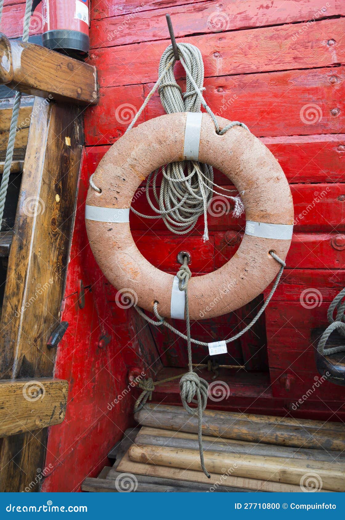 Red safe guard ring stock photo. Image of help, plastic - 27710800