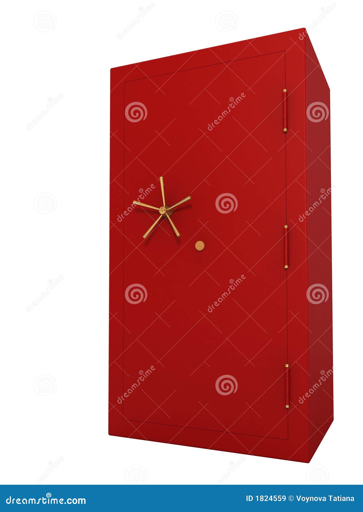 Red Safe Isolated White Background Include Clipping Path Stock ...