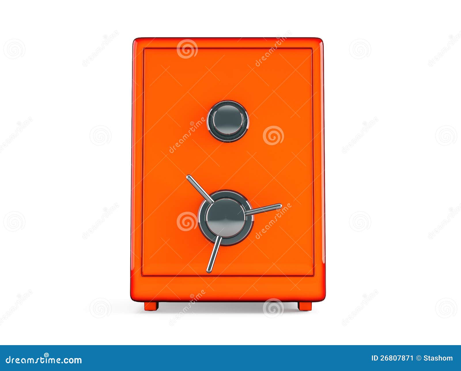 Red safe on white stock illustration. Illustration of lock - 26807871