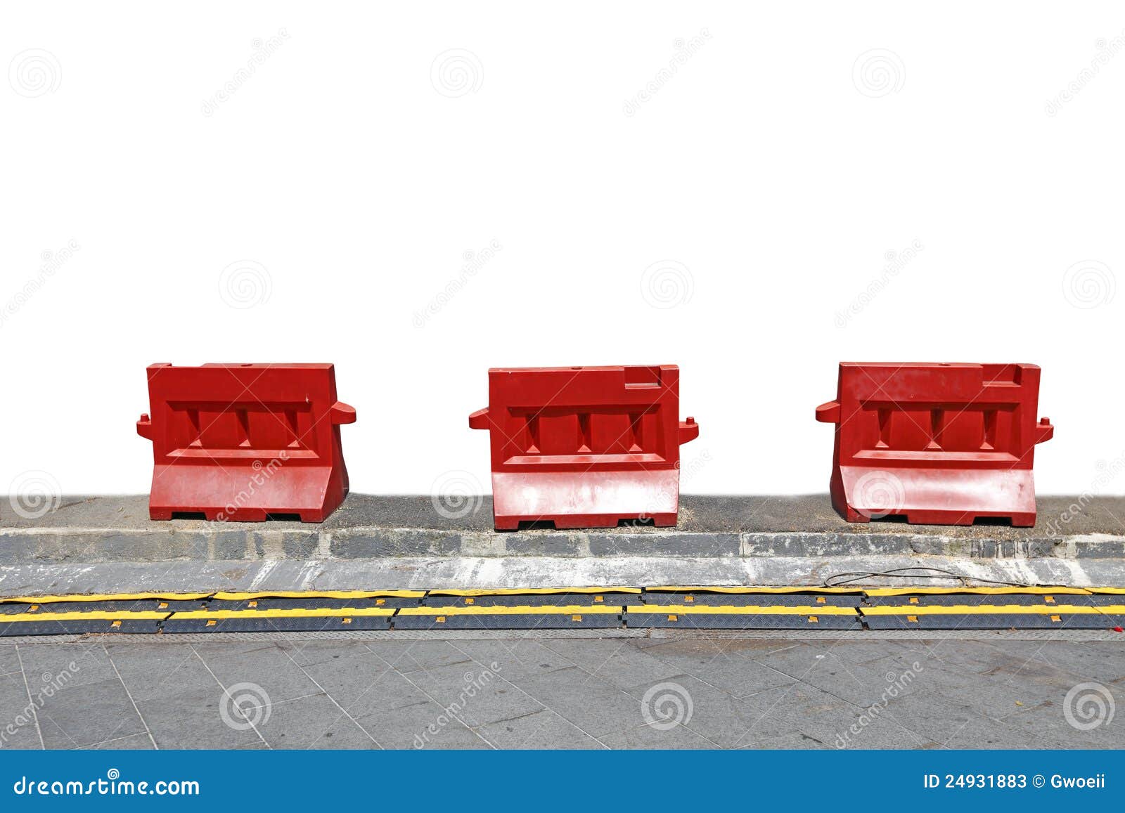 Red Safety Barrier stock image. Image of plastic, line - 24931883