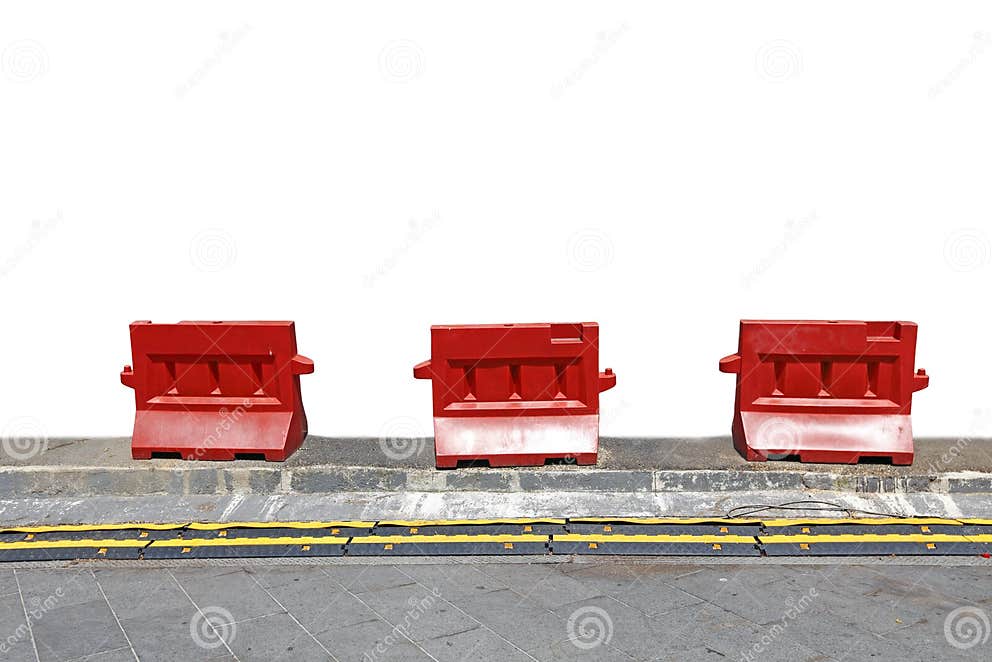 Red Safety Barrier stock image. Image of plastic, line - 24931883