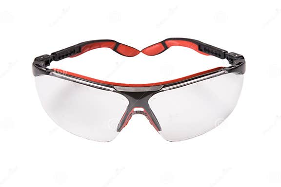 Red safety glasses stock photo. Image of equipment, safety - 5461624