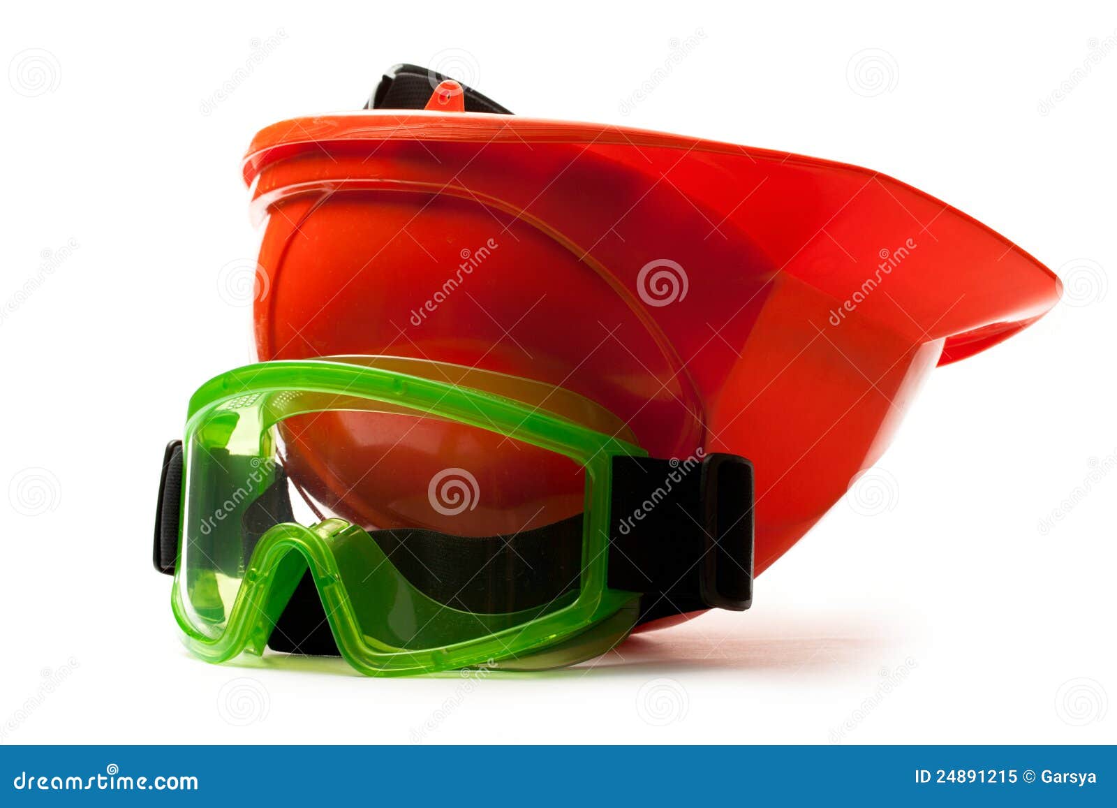 Red safety helmet stock image. Image of green, equipment - 24891215