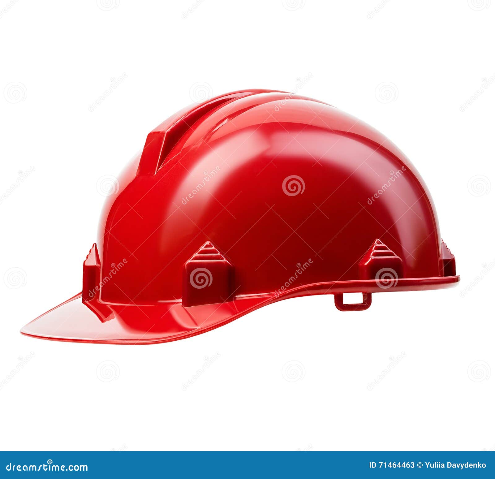 Red Safety Helmet Close-up Isolated on a White Background. Stock Image ...