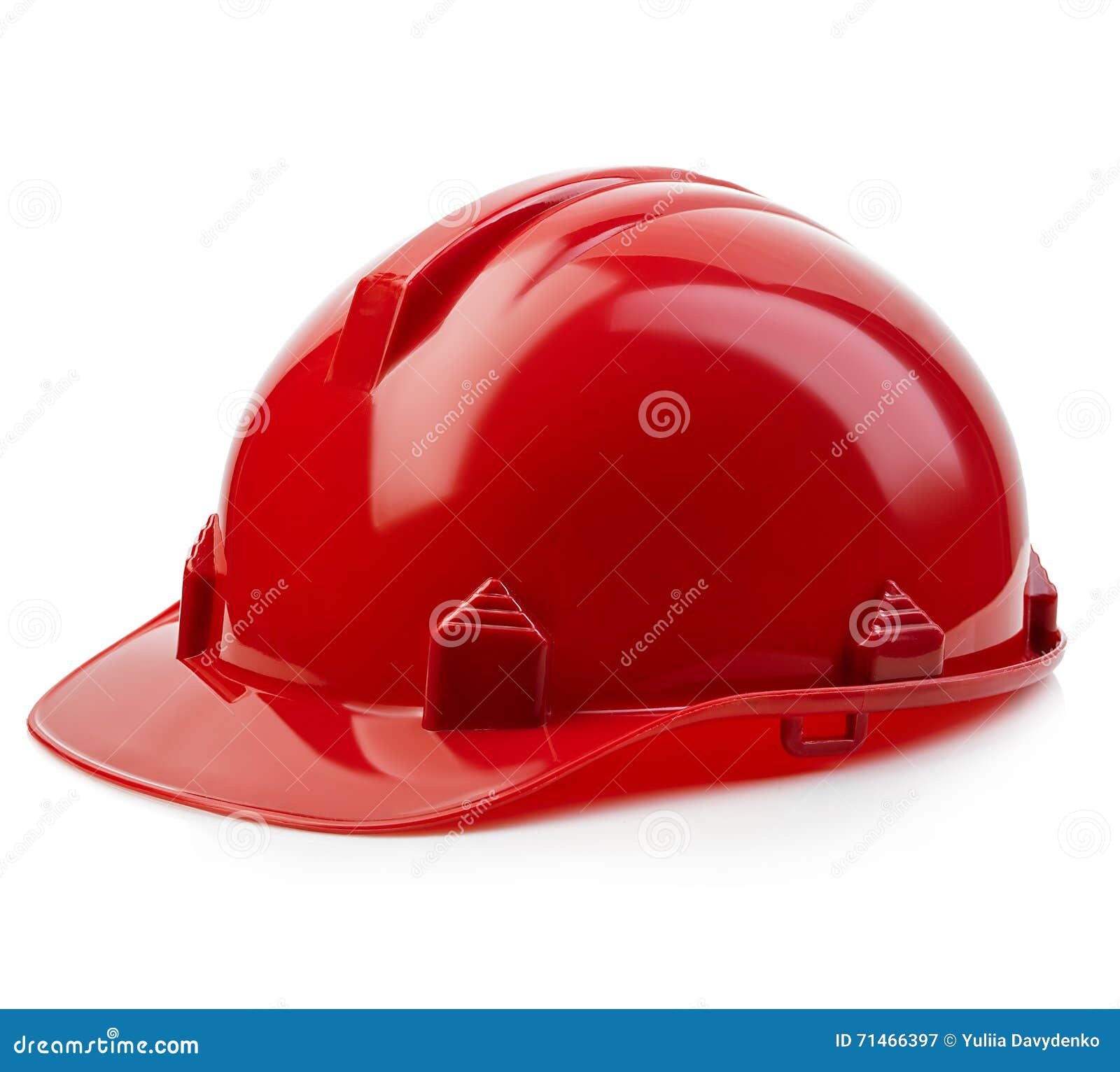 Red Safety Helmet Close-up Isolated on a White Background. Stock Image ...