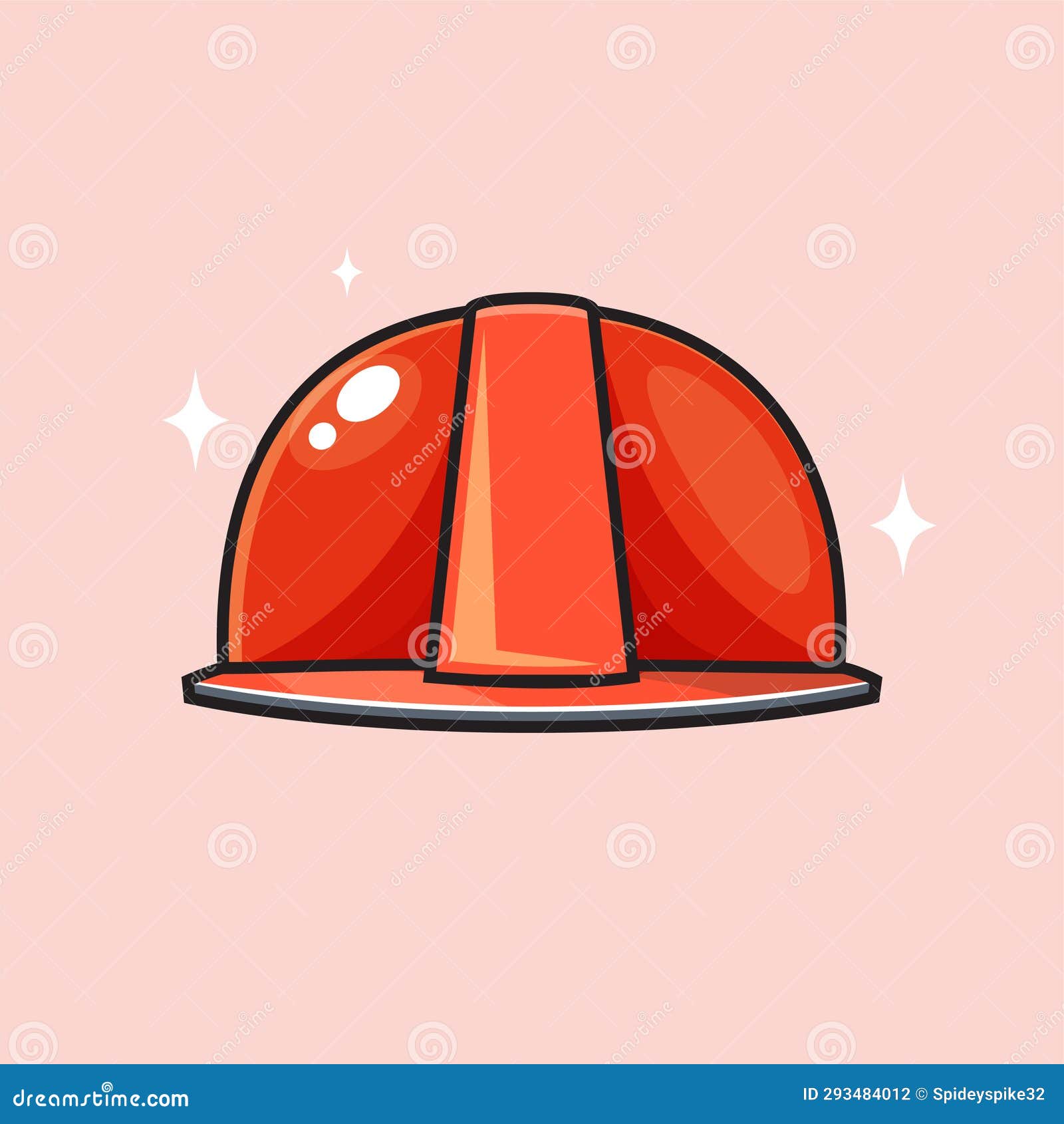 A Red Safety Helmet. Isolated Vector Illustration Stock Illustration ...