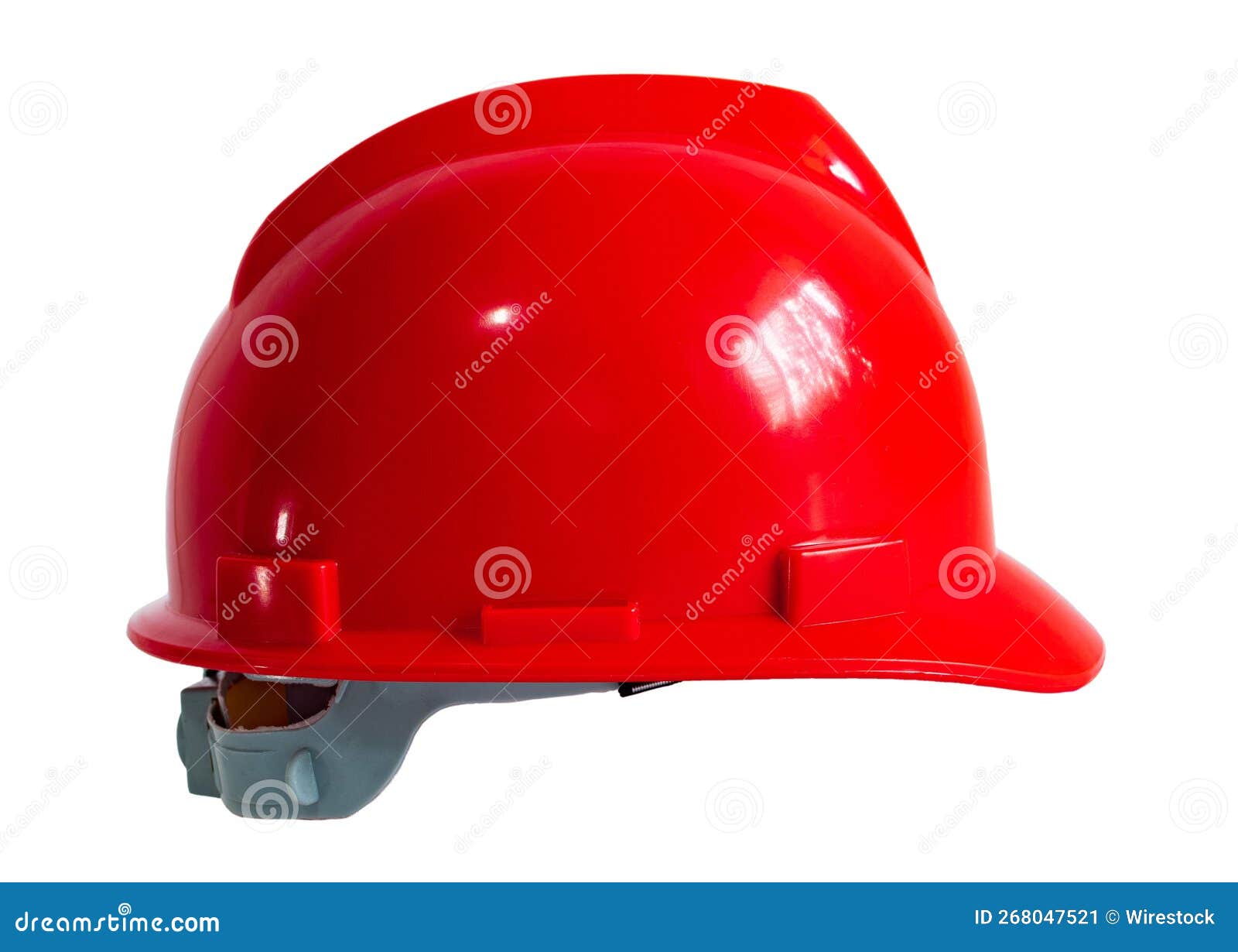Red Safety Helmet Isolated on White Background Stock Image - Image of ...