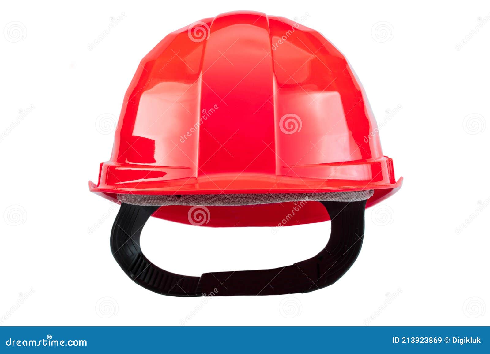 Red Safety Helmet Isolated on White Background Stock Image - Image of ...