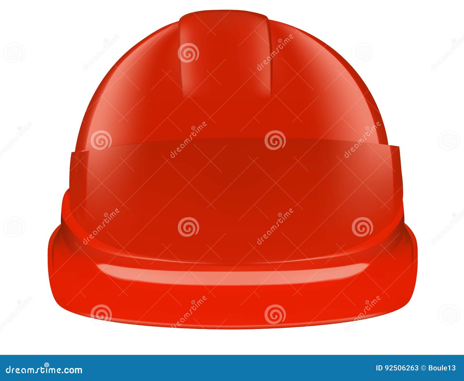 Red Safety Helmet on White Background Stock Vector - Illustration of ...