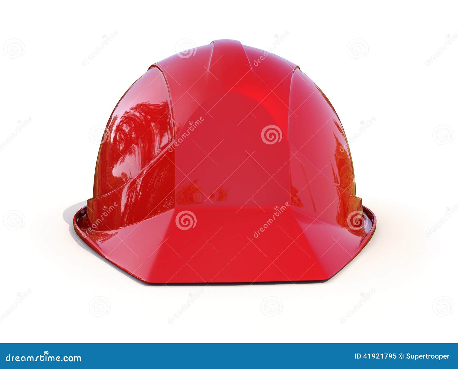 Red safety helmet stock illustration. Illustration of construction ...